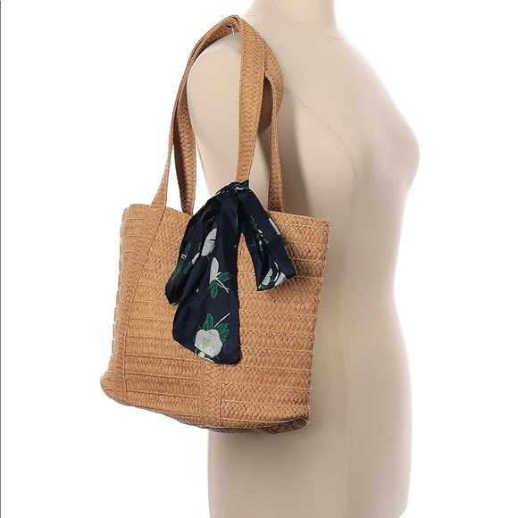 Draper James | Bags | Draper James Summer Tote With Floral Scarf | Poshmark